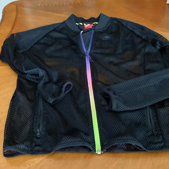 Nike | Jackets & Coats | Nike Black And Blue Athletic Jackets With Neon ...